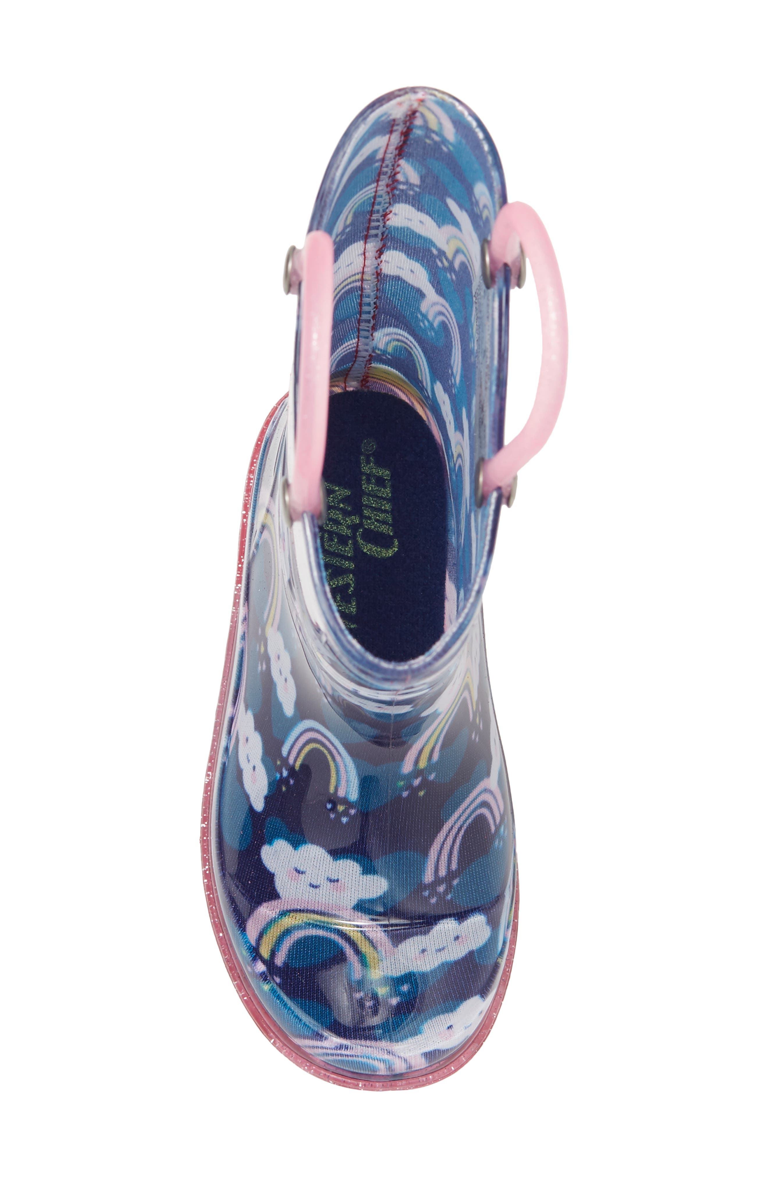 Western Chief Kids' Rainbow Shower Light-Up Lug Waterproof Rain Boot ...