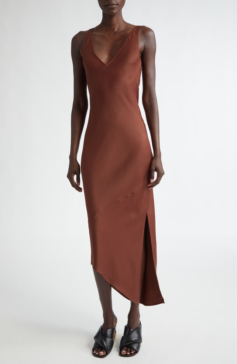 JW Anderson Bias Cut Asymmetric Satin Midi Dress | Nordstromrack