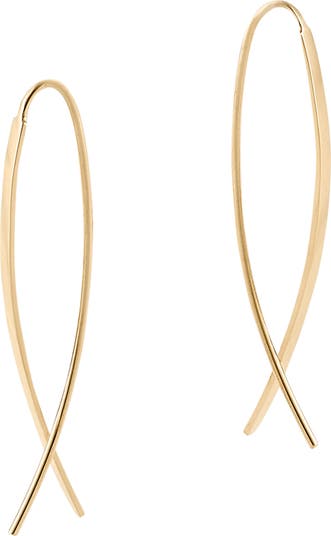 LANA 14K Gold Mini Threader Upside Down Hoop Earrings | Nordstrom