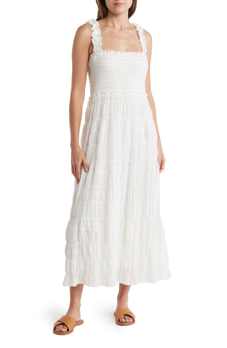 MAX STUDIO Sleeveless Smocked Tiered Maxi Dress | Nordstromrack