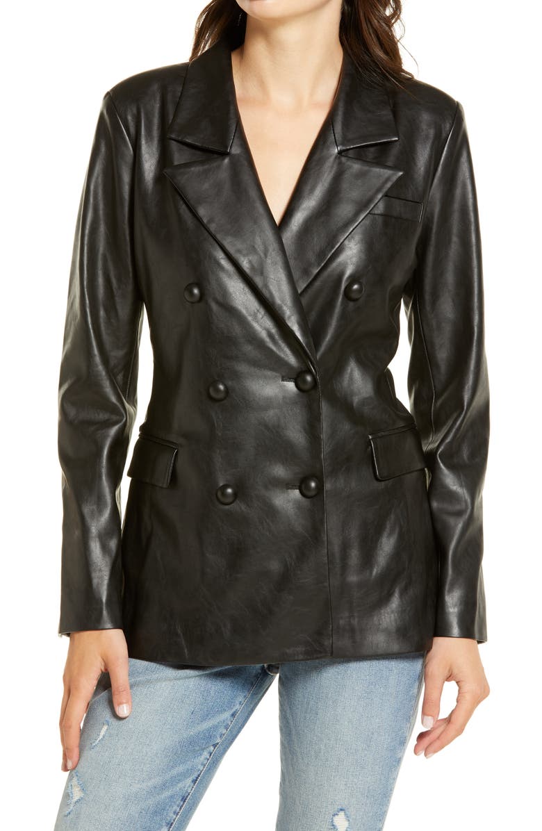 BLANKNYC The Nightingale Faux Leather Blazer | Nordstromrack
