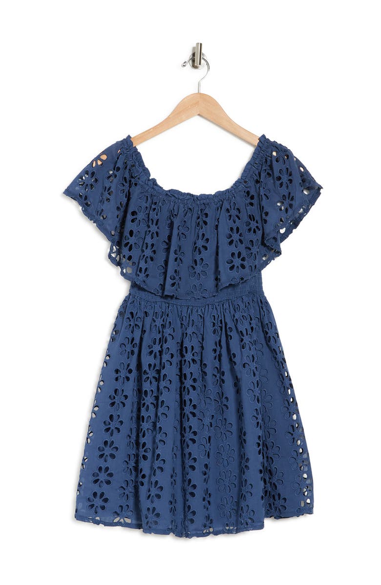 THREADS AND STATES THREADS & STATES Eyelet Off-The-Shoulder Ruffle ...