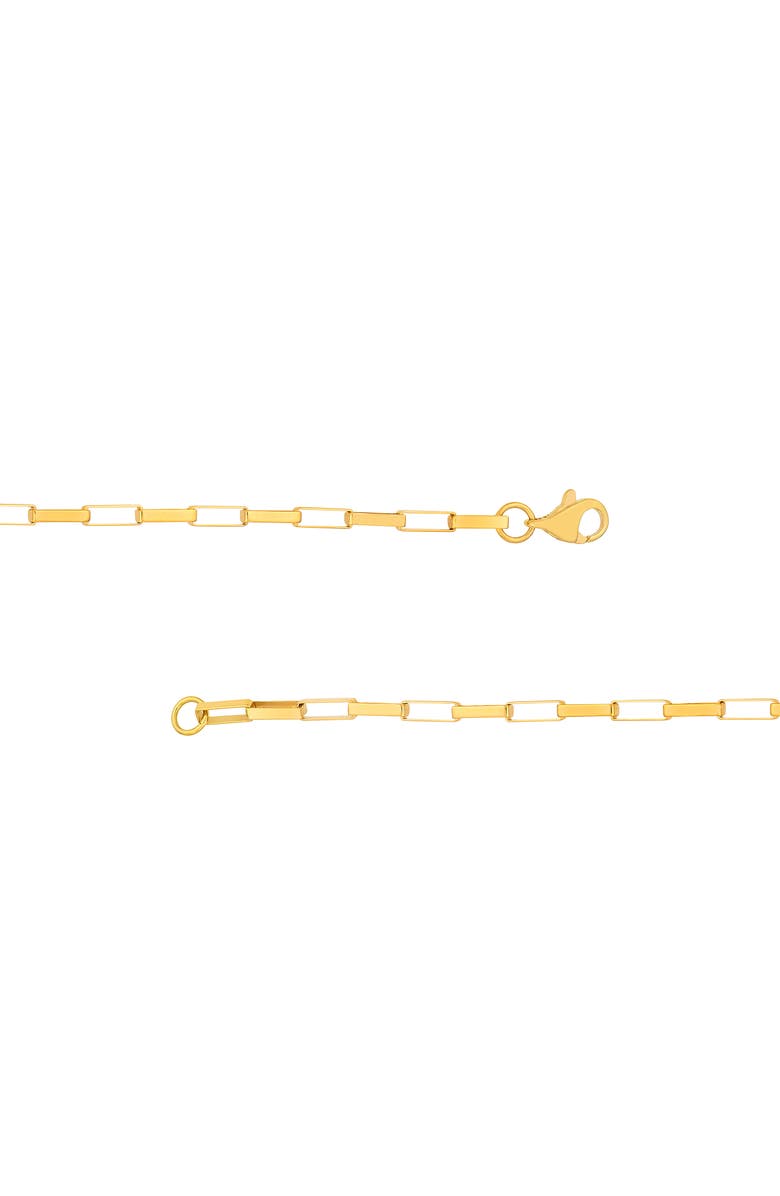 HAWLEY ST 14K Gold Long Link Box Chain Bracelet | Nordstromrack
