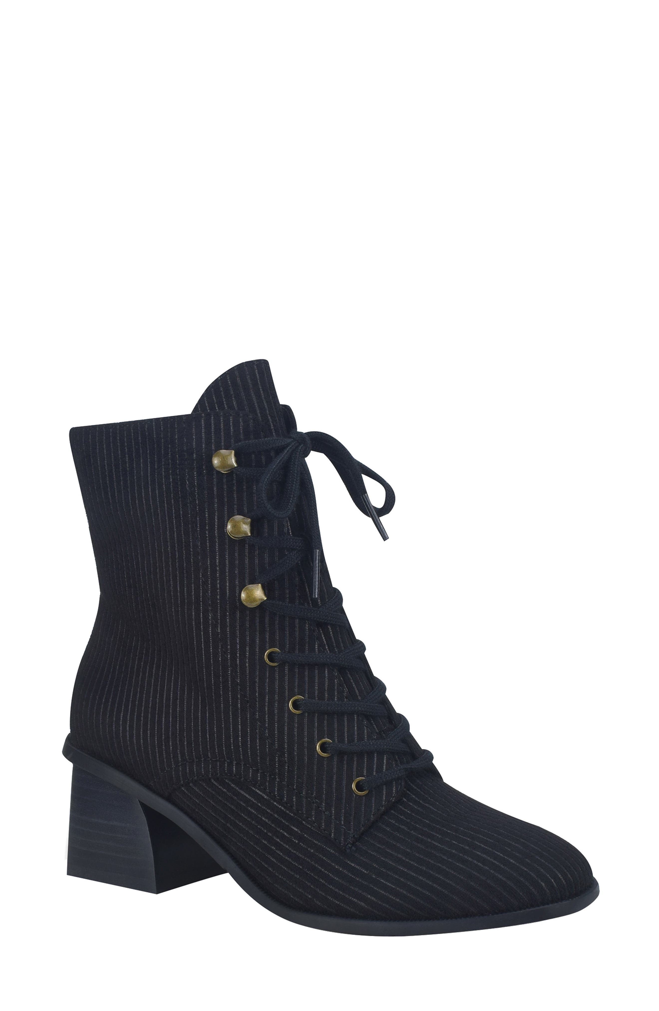 Impo Jiana Pinstripe Block Heel Bootie (Women) | Nordstromrack