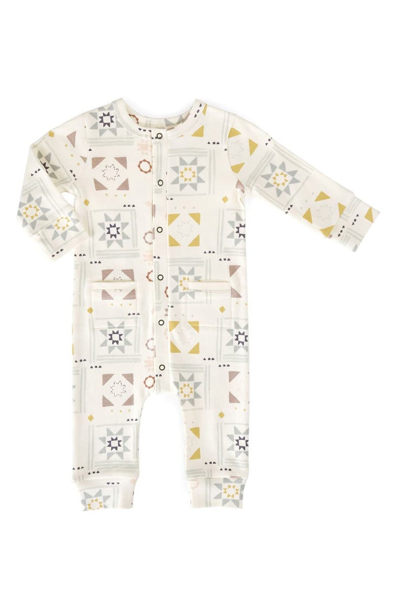 Pehr Patchwork Organic Cotton Romper | Nordstromrack