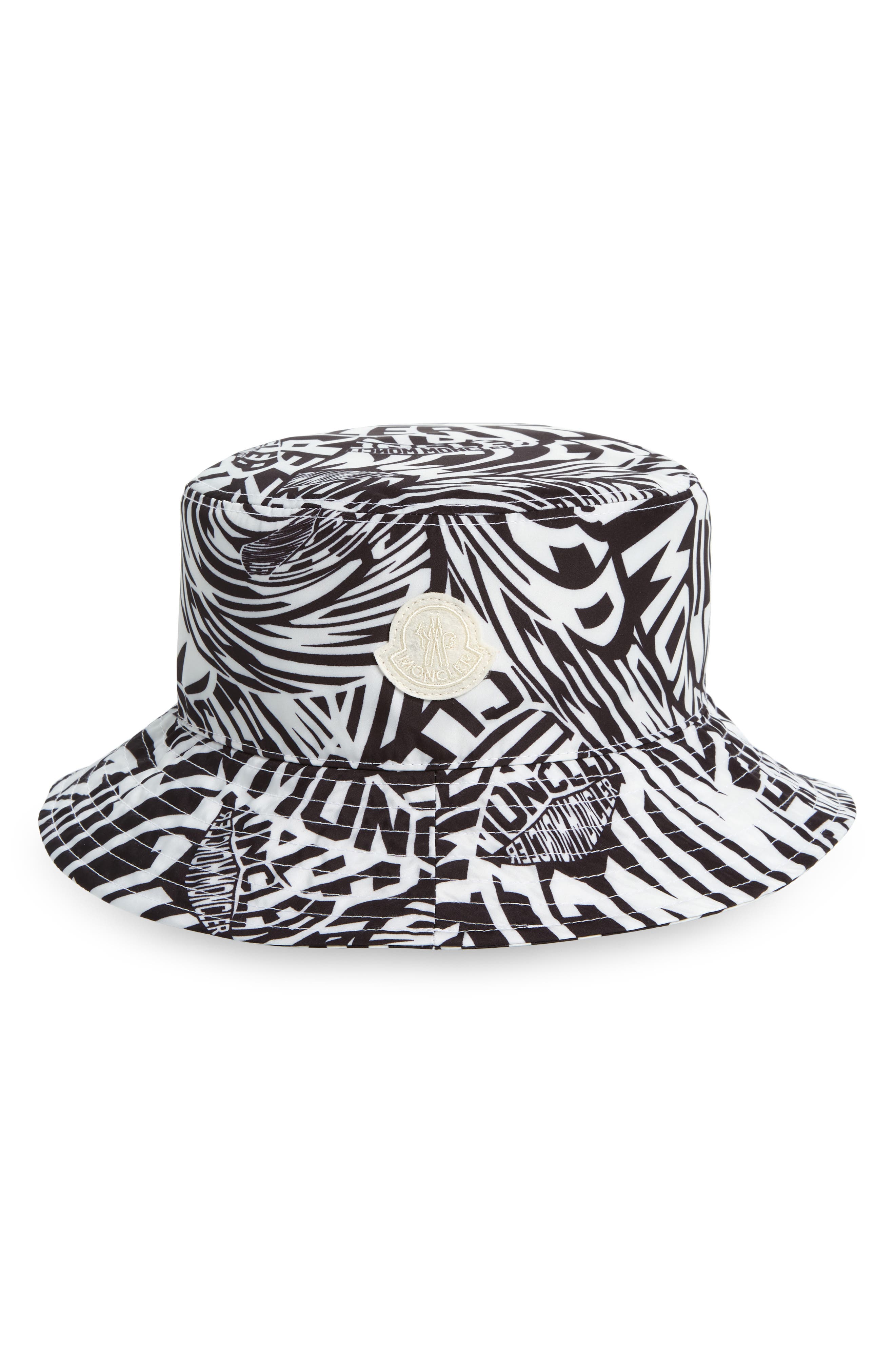Moncler Wavy Print Logo Bucket Hat | Nordstrom