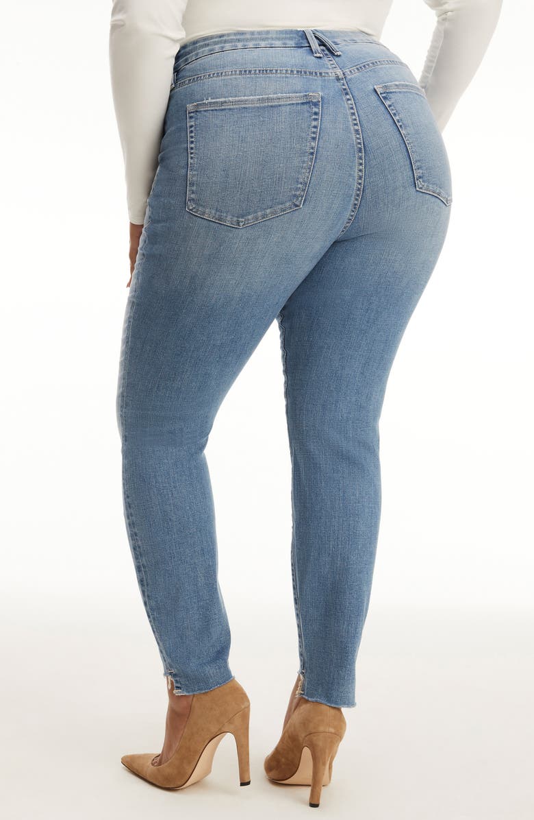 Good American Good Legs Raw Hem Ankle Skinny Jeans | Nordstromrack