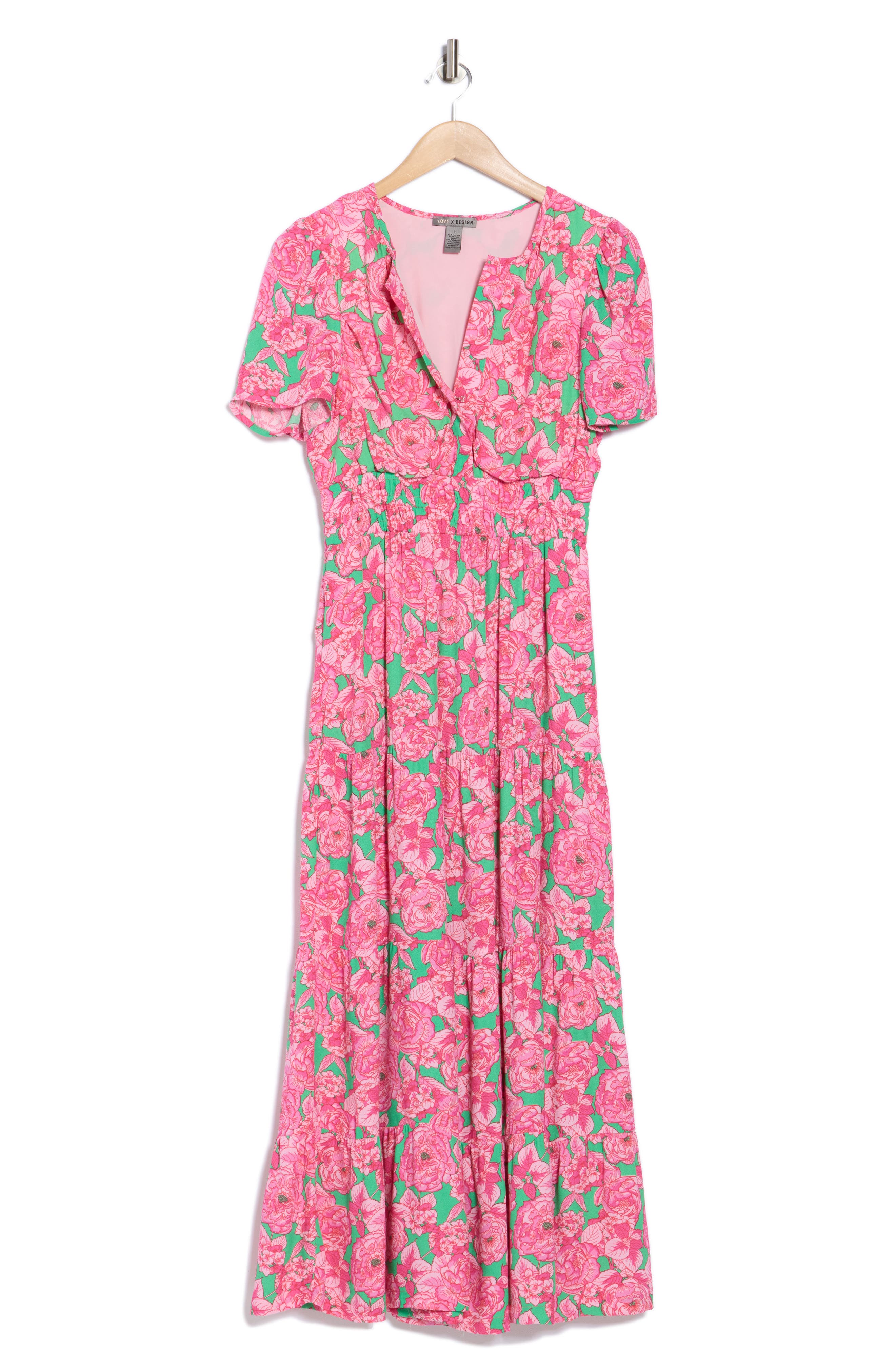Rio Short Sleeve Tiered Maxi Dress (Women) | Nordstromrack