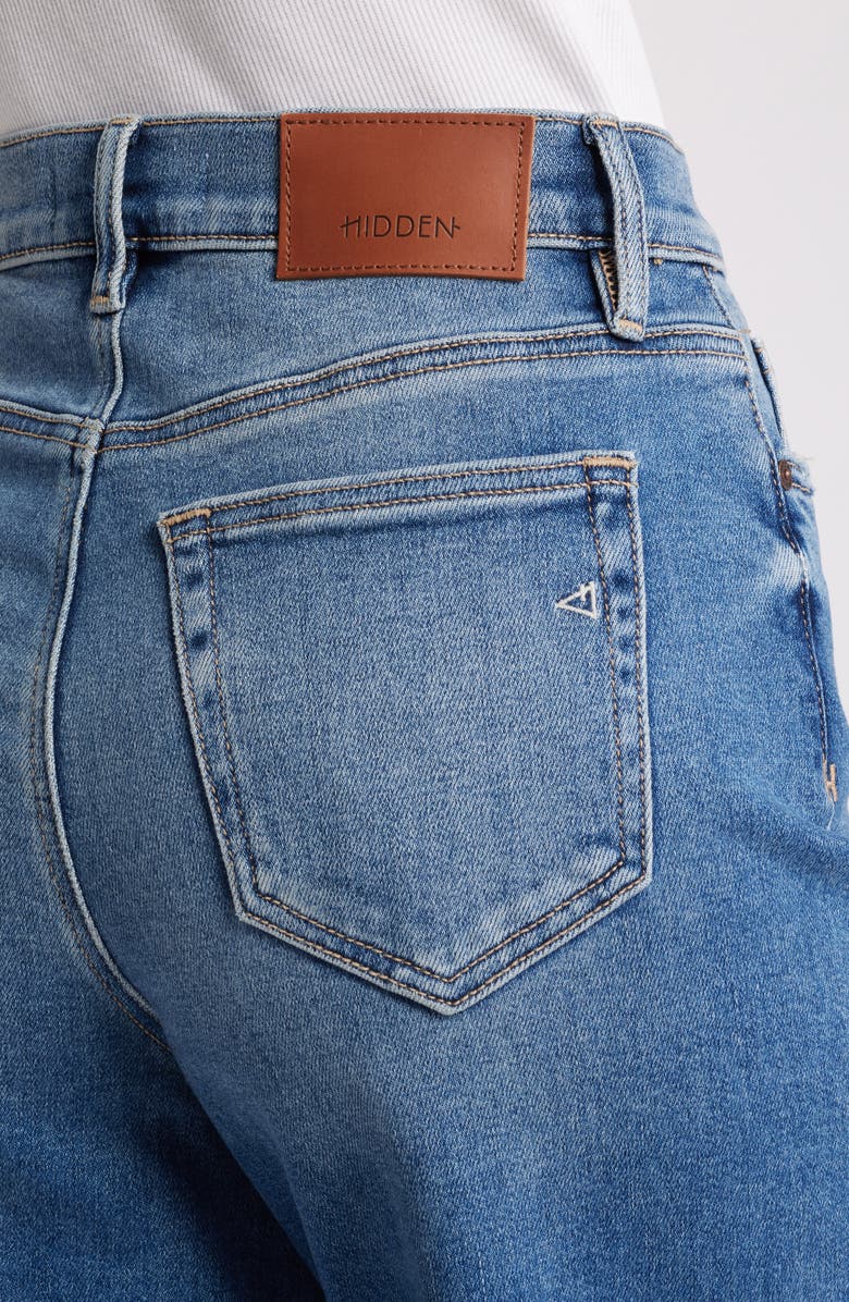 HIDDEN JEANS Raw Hem High Waist Wide Leg Dad Jeans | Nordstrom