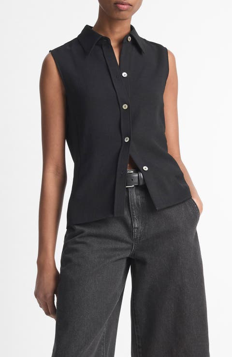 Women's Black Button Up Tops | Nordstrom