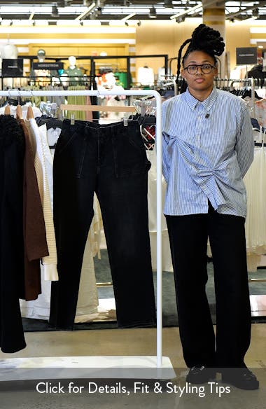 Good American Good Icon High Waist Straight Leg Carpenter Jeans ...