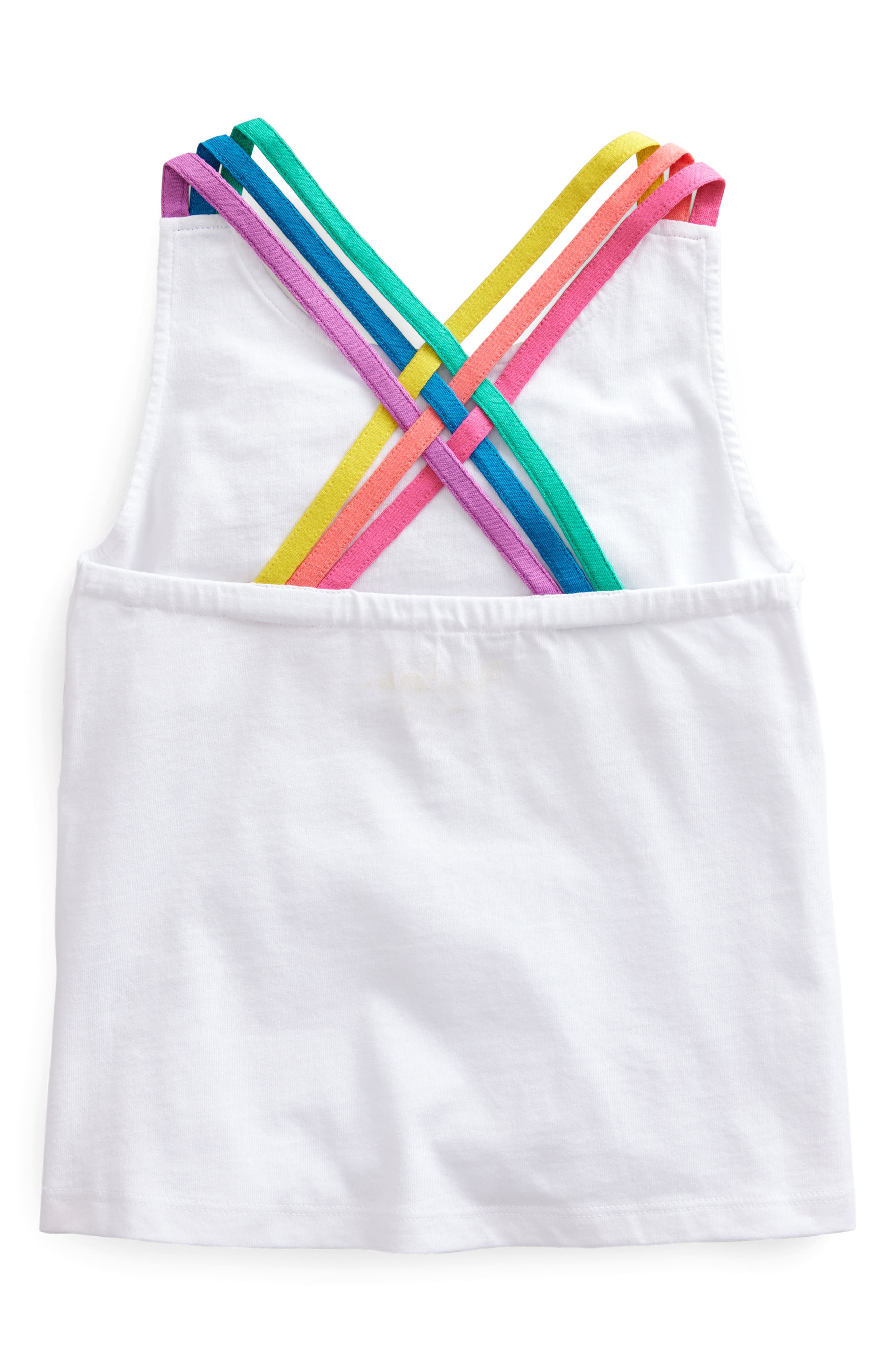 Mini Boden Kids' Rainbow Strap Cotton Tank | Nordstromrack