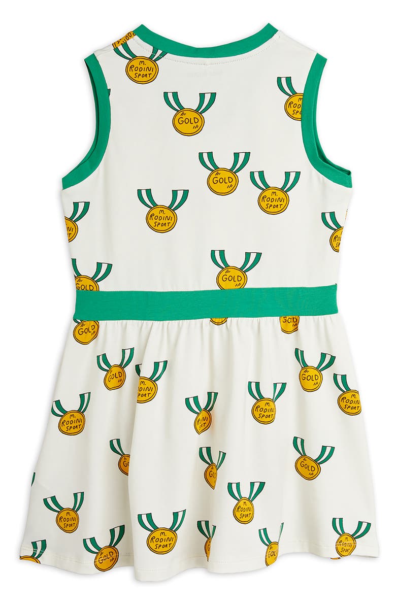 Mini Rodini Kids' Medals Print Organic Cotton Sleeveless Dress ...