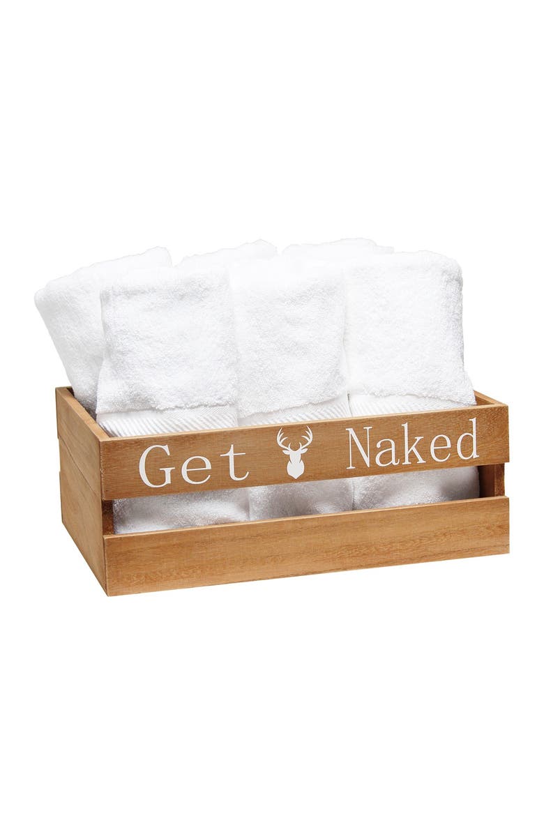 LALIA HOME Three Piece Decorative Wood Bathroom Set - Large - Cabin ...