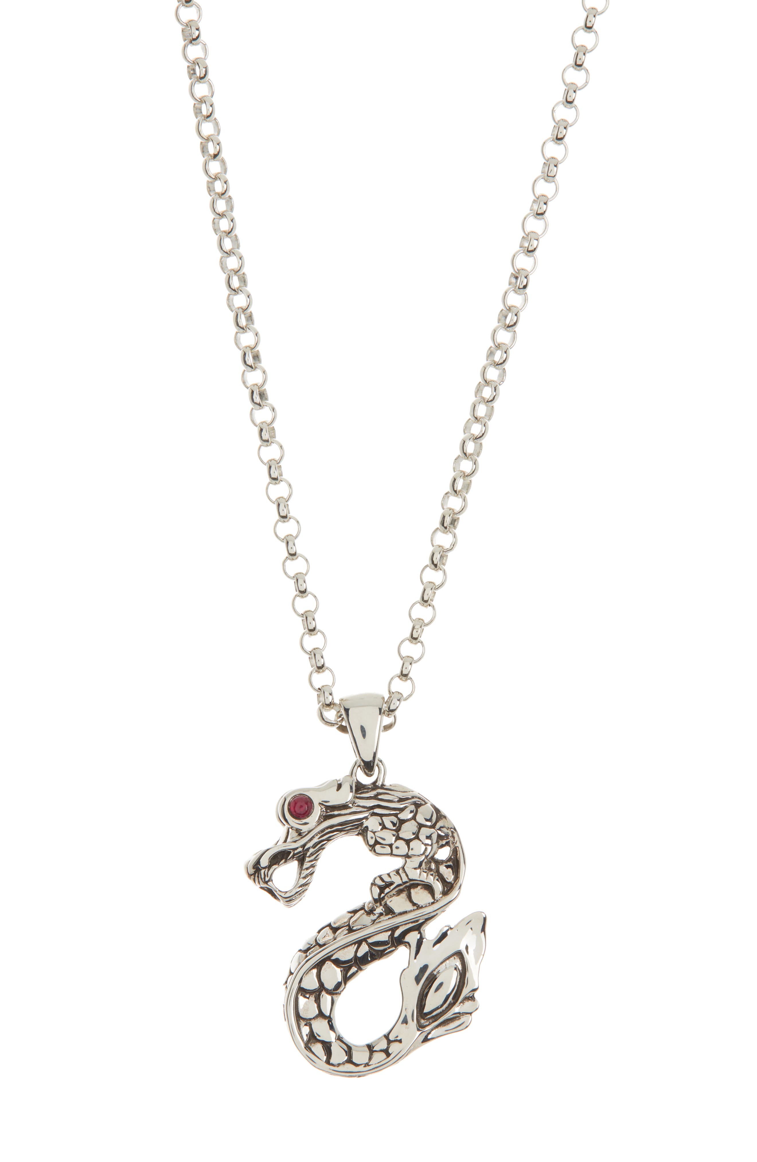 John Hardy Naga Sterling Silver Dragon Pendant Necklace | Nordstromrack