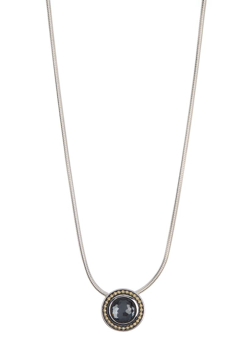 Sterling Silver & 18K Yellow Gold Treasure Chest Hematite Pendant ...