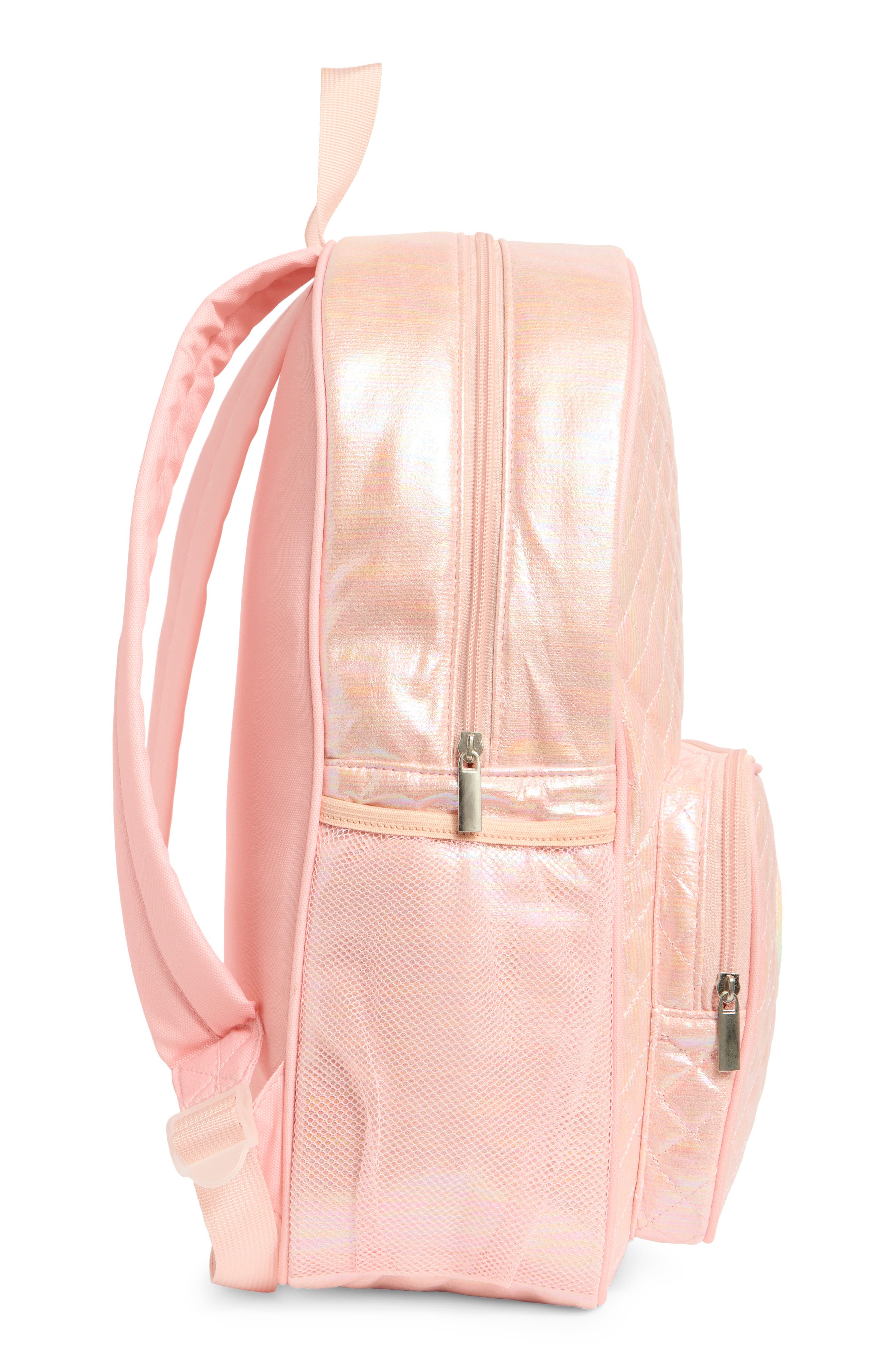 Piper & Jax Kids' Sequin Heart Iridescent Quilted Backpack | Nordstromrack