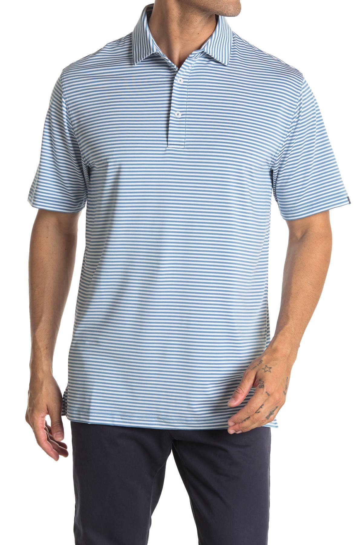 OXFORD Dowling Stripe Print Polo | Nordstromrack