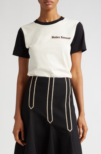 Wales Bonner Morning Colorblock Logo Embroidered T-Shirt | Nordstrom