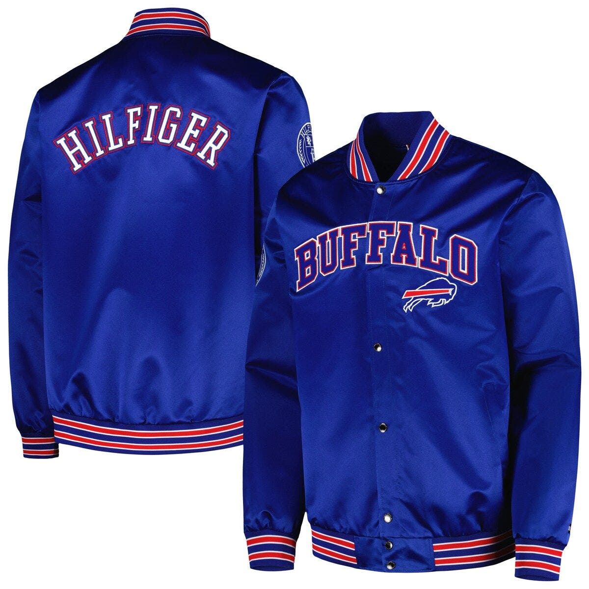 Men's Tommy Hilfiger Royal Buffalo Bills Elliot Varsity Full-Snap ...