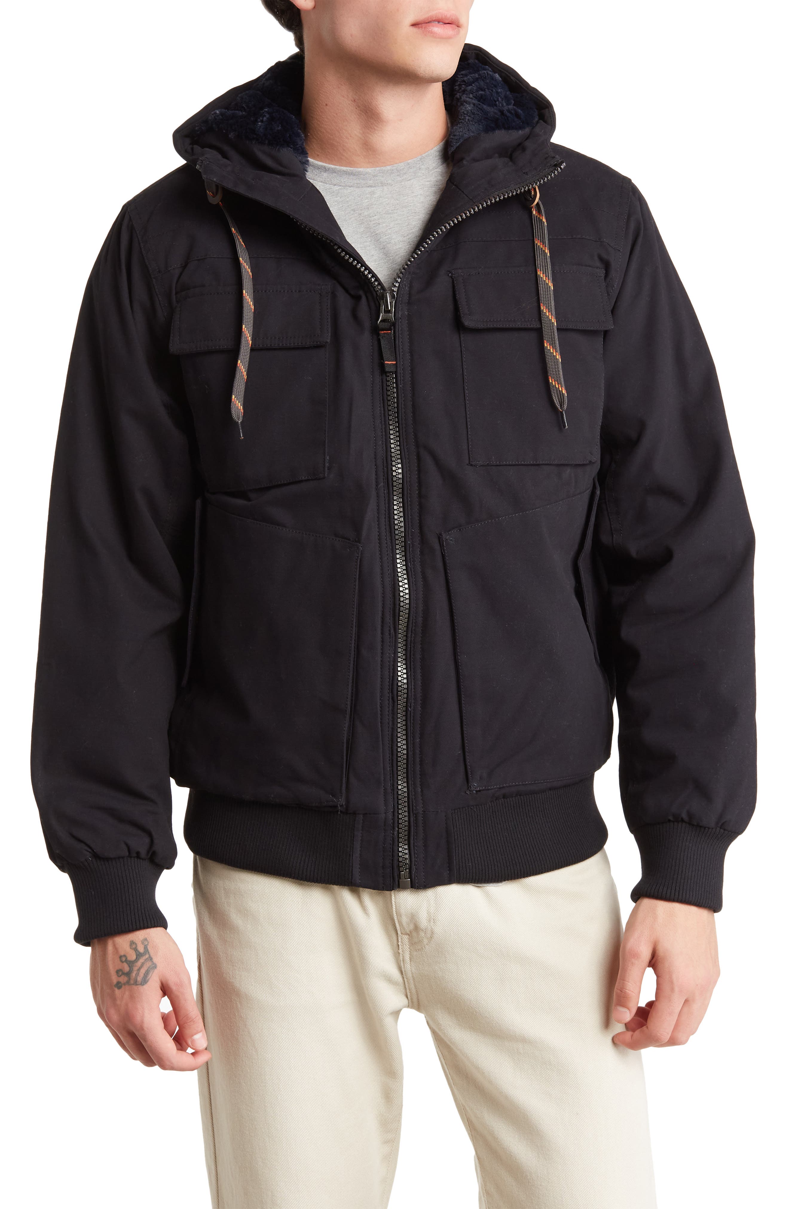 HAWKE & CO Cotton 4-Pocket Hooded Jacket | Nordstromrack