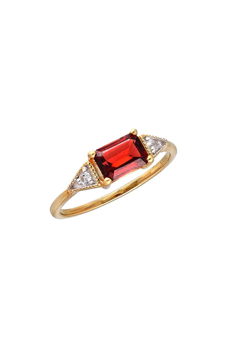 YS GEMS 18K Gold Plated Garnet Gold Ring | Nordstromrack