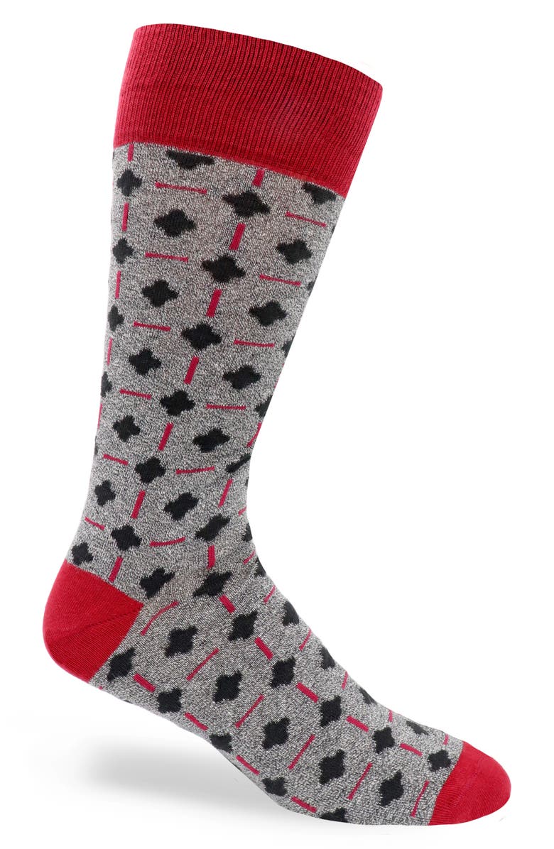 Lorenzo Uomo Moroccan Tile Print Crew Socks | Nordstromrack