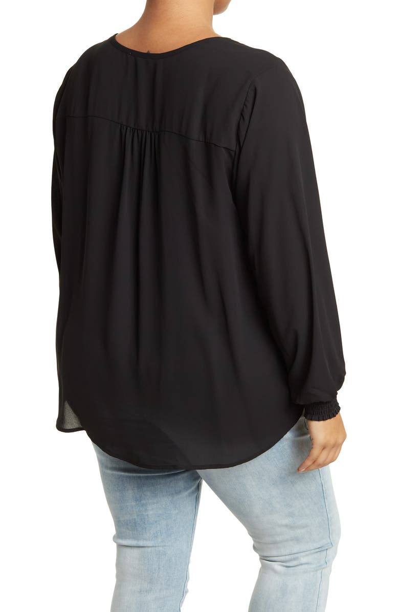 Pleione Long Sleeve V-Neck Blouse | Nordstromrack