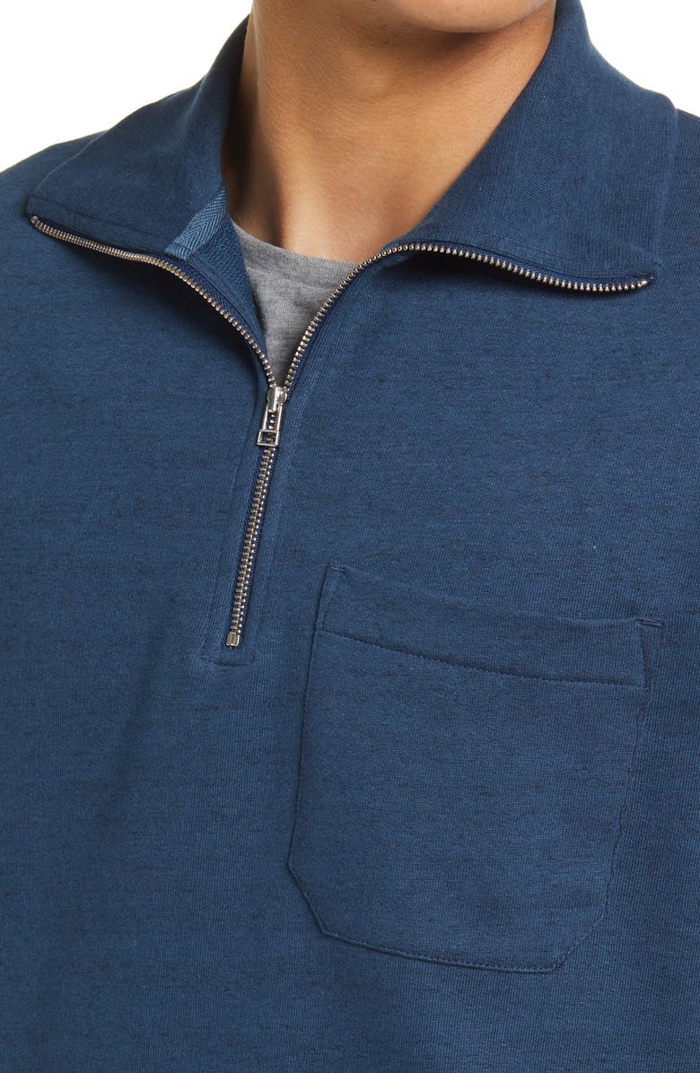 Norse Projects Jorn Regular Fit Organic Cotton & Linen Half Zip Polo ...