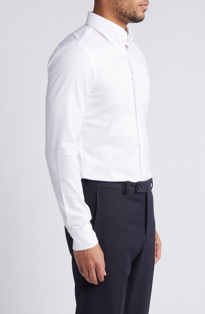 BOSS Hank Slim Fit Easy Iron Solid Stretch Dress Shirt | Nordstromrack