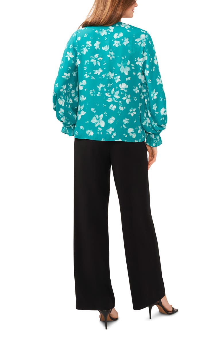 Halogen® Print Ruffle Cuff Top | Nordstrom
