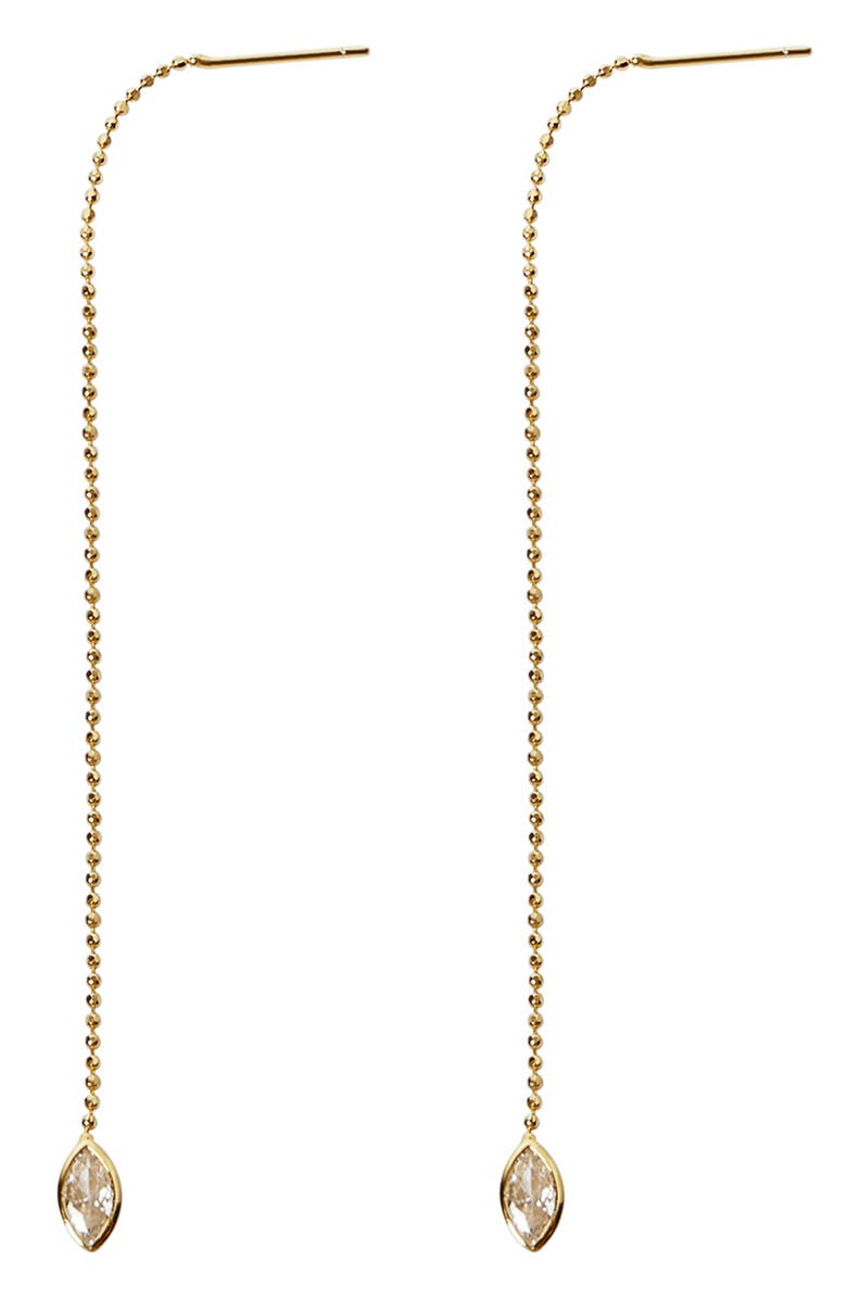 Argento Vivo Sterling Silver Cubic Zirconia Ball Chain Threader ...