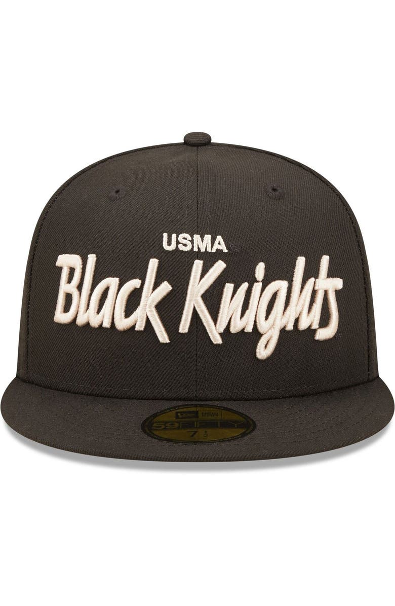 New Era Men's New Era Black Army Black Knights Script Original 59FIFTY ...