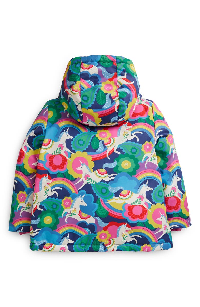 Mini Boden Kids' Unicorn Water Resistant Fleece Lined Jacket | Nordstrom