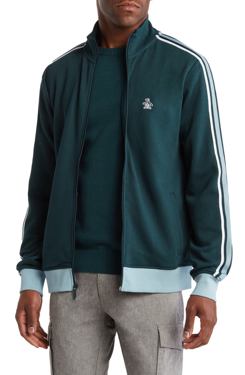 Original Penguin Stripe Fleece Track Jacket | Nordstromrack