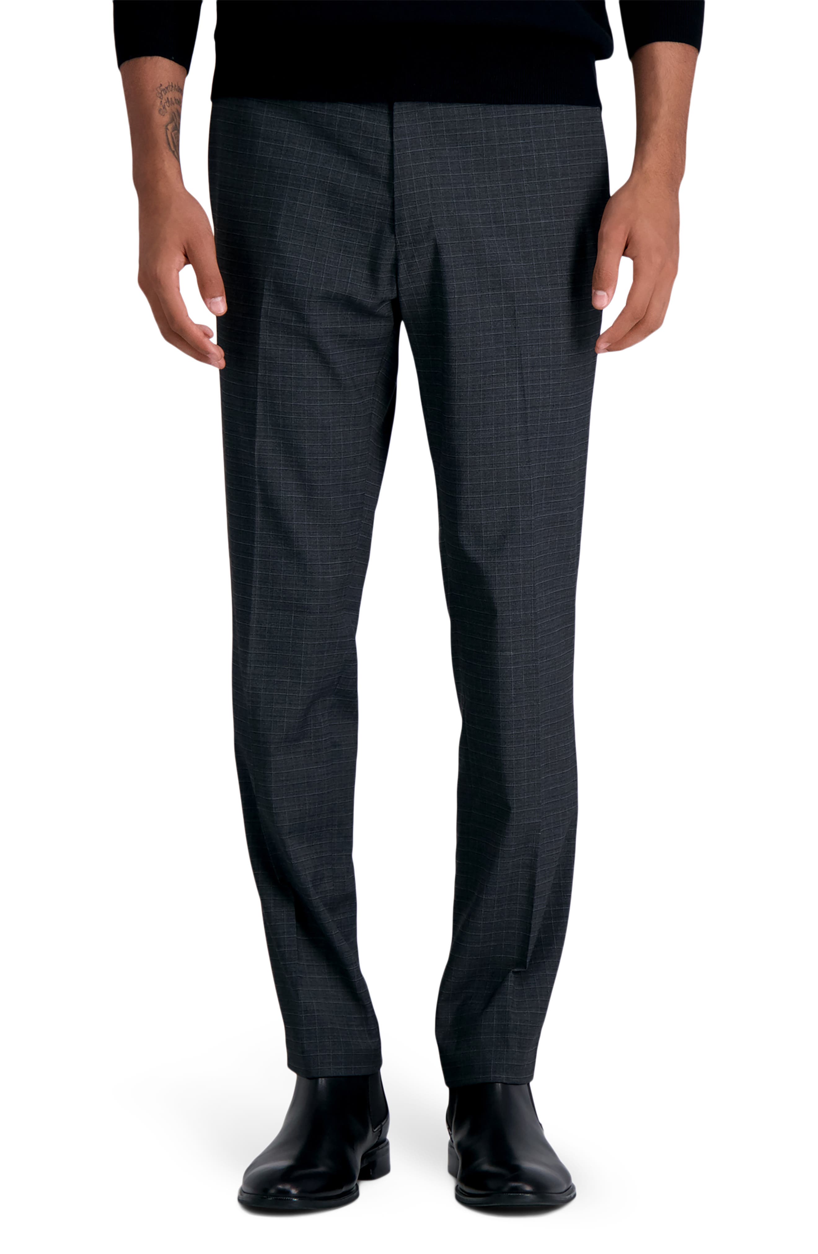 Kenneth Cole High Double Grid Slim Fit Pants | Nordstromrack