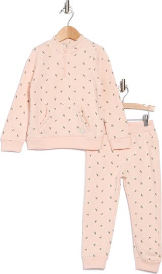 7 For All Mankind Kids' Fleece Half Zip Sweatshirt & Joggers Set ...