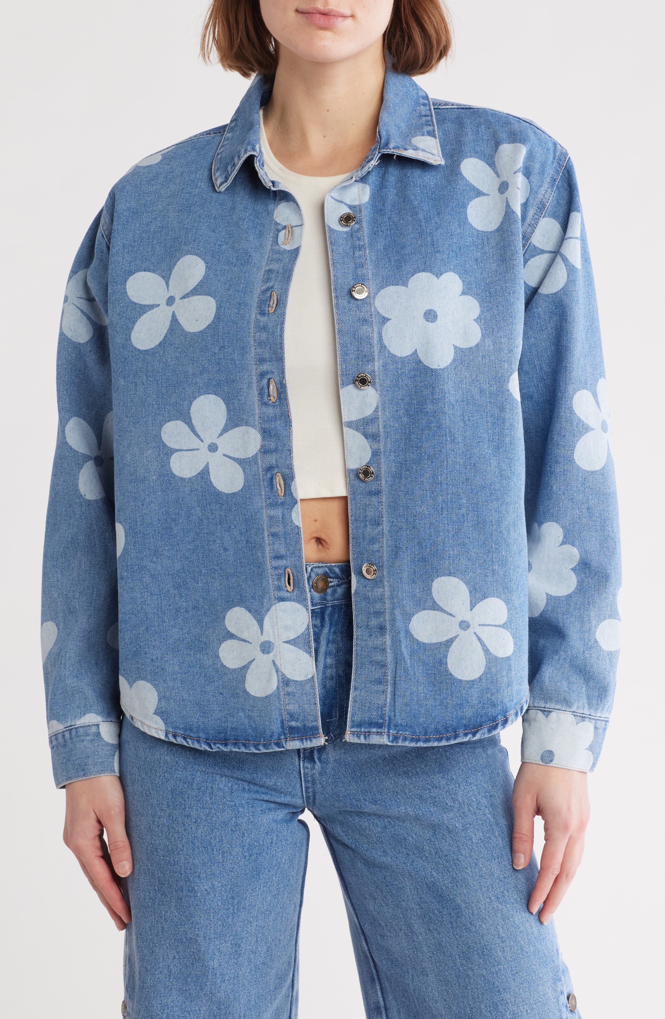 FLYING ANGEL Floral Print Button-Up Shirt | Nordstromrack