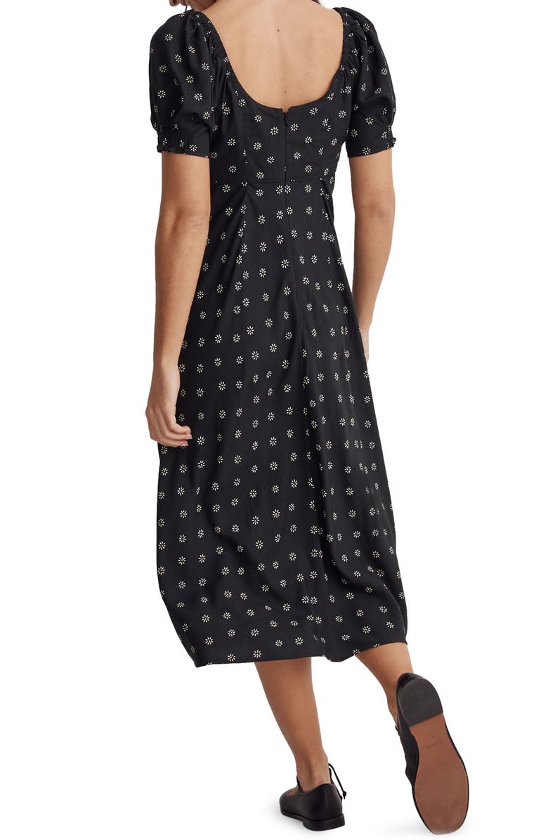 Madewell Sweetheart Puff Sleeve Midi Dress | Nordstromrack