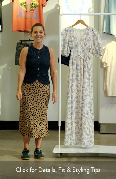 Petal & Pup Jemima Floral Eyelet Cutout Maxi Dress | Nordstromrack