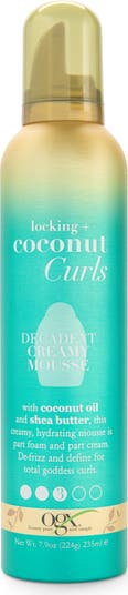 OGX Locking & Coconut Curls Decadent Creamy Mousse - 7.9 oz ...