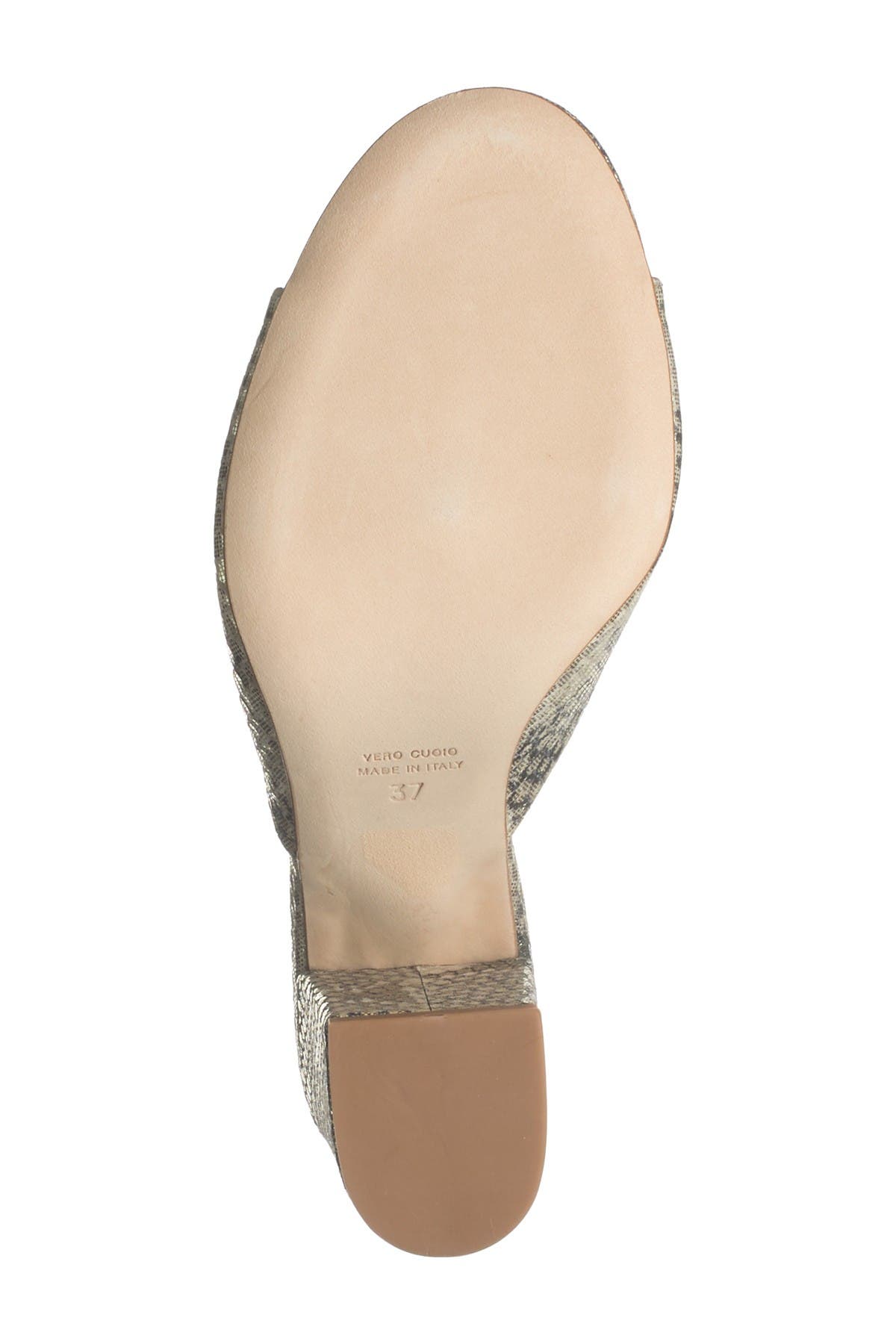 Paris Texas Metallic Snake Print Heeled Mule | Nordstromrack