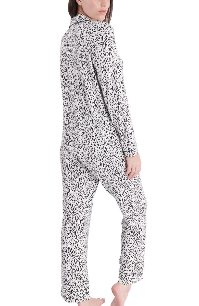 Nicole Miller Animal Print Long Sleeve Top & Pants Pajama Set ...