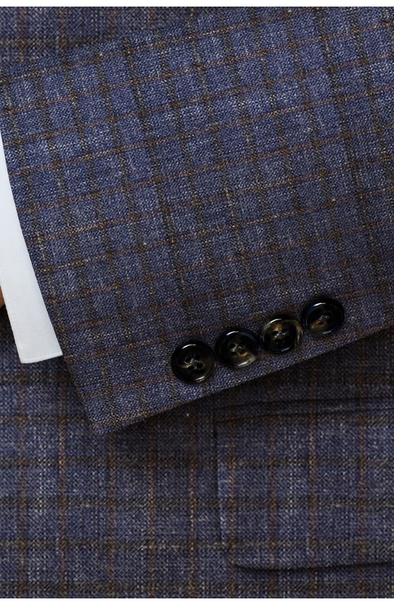 Hart Schaffner Marx Medium Blue Windowpane Two Button Notch Lapel New ...