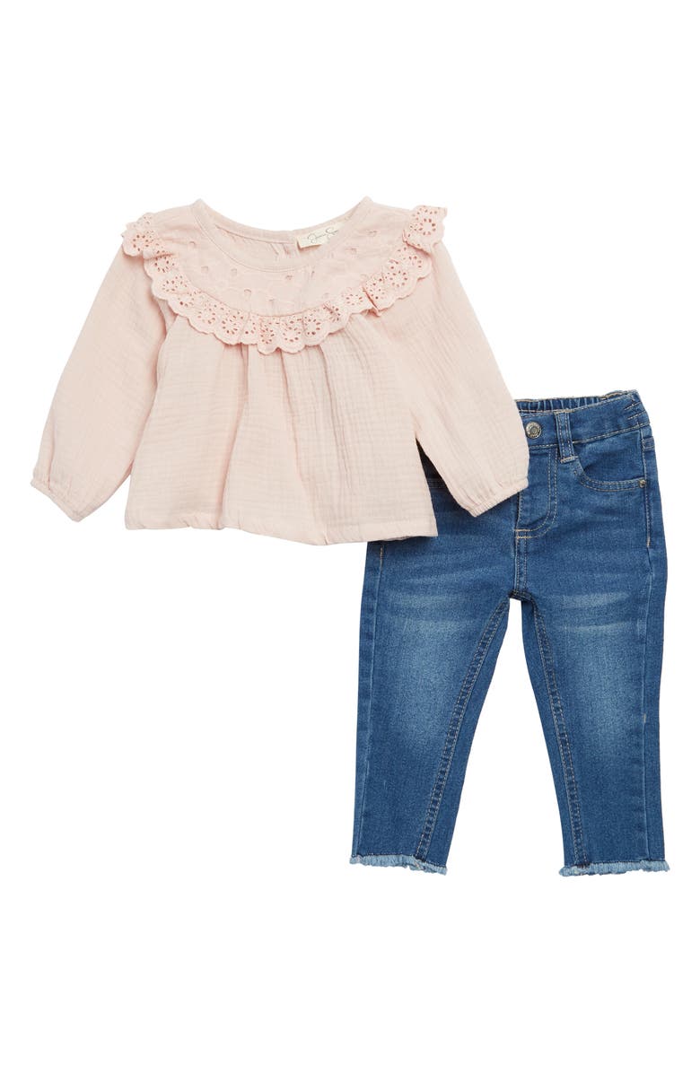 Jessica Simpson Woven Swing Top & Jeans Set | Nordstromrack