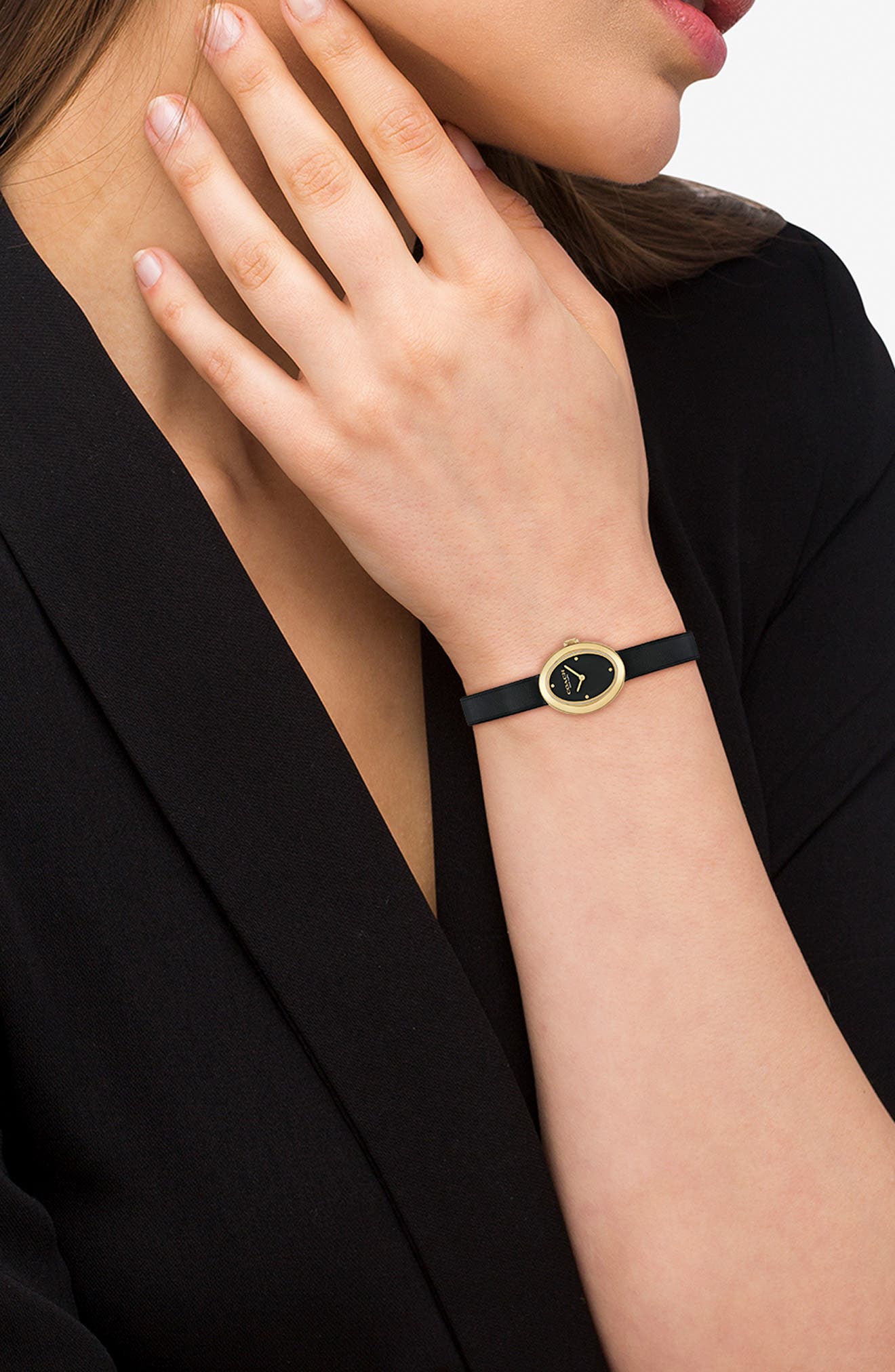 COACH Sammy Leather Strap Watch, 22.5mm | Nordstrom