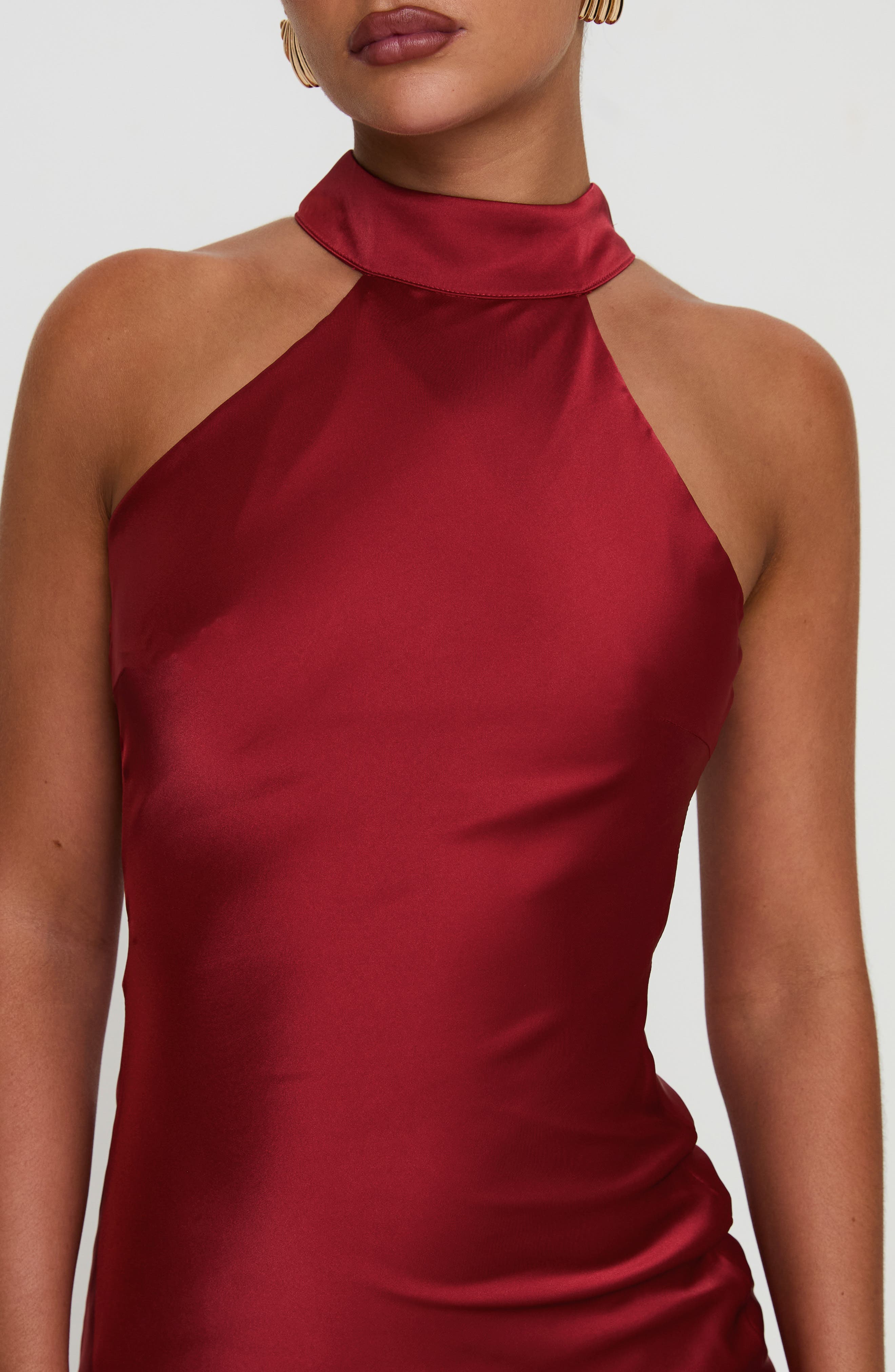 Princess Polly Mordecai Tie Back Satin Maxi Dress | Nordstrom