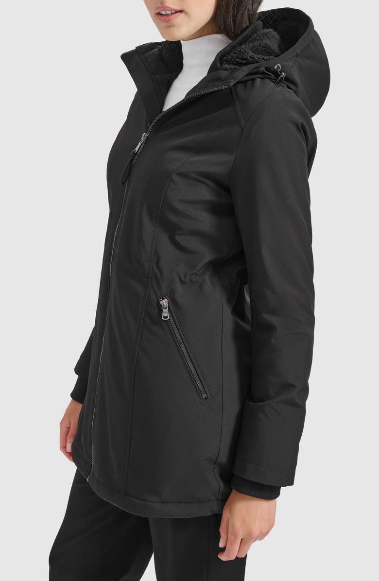 Calvin Klein Flextech Faux Shearling Lined Hooded Jacket | Nordstromrack