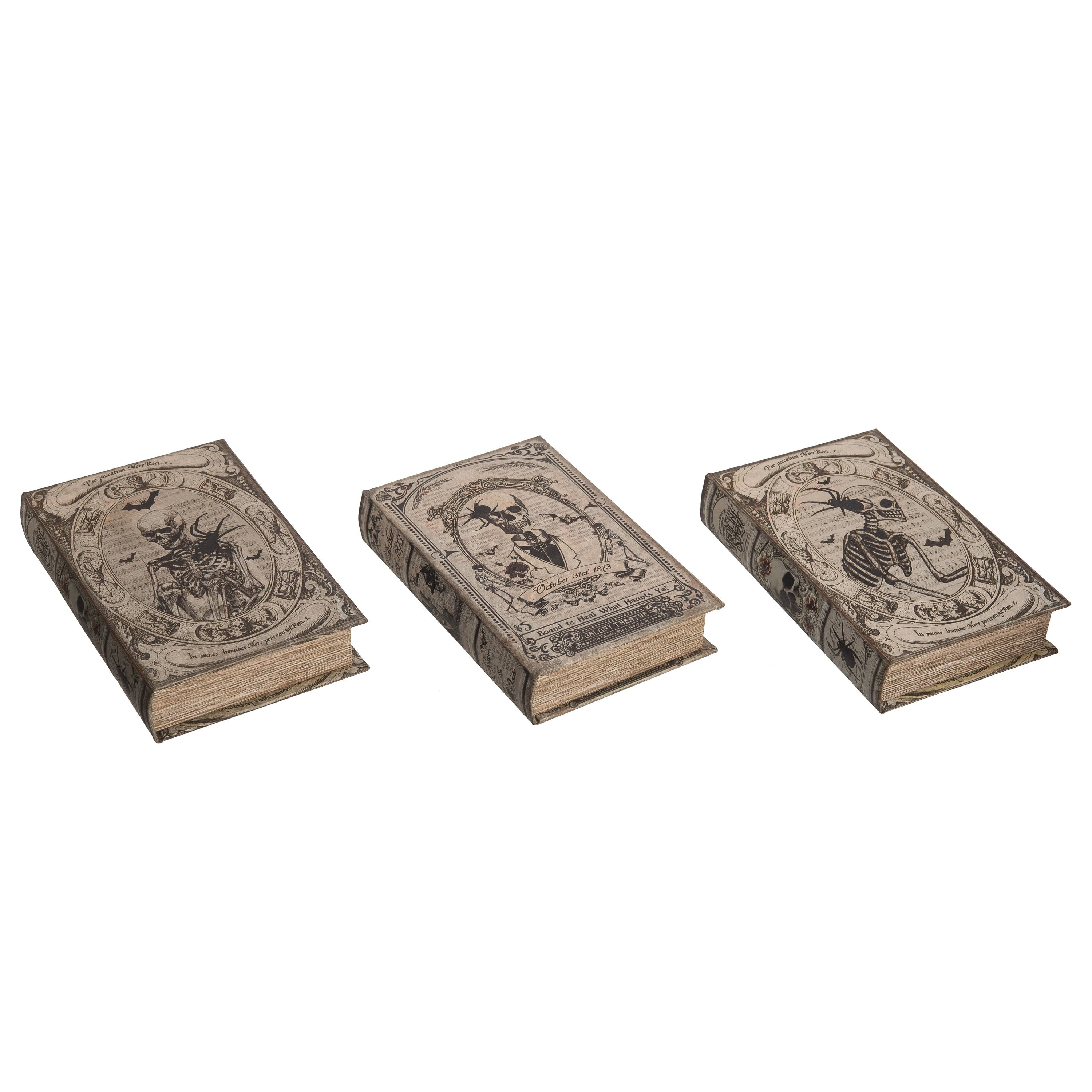 Transpac Multicolor Halloween Fright Night Book Boxes Set of 3 ...