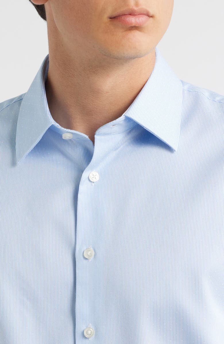 Nordstrom Trim Fit Pinstripe Non-Iron Cotton Dress Shirt | Nordstromrack
